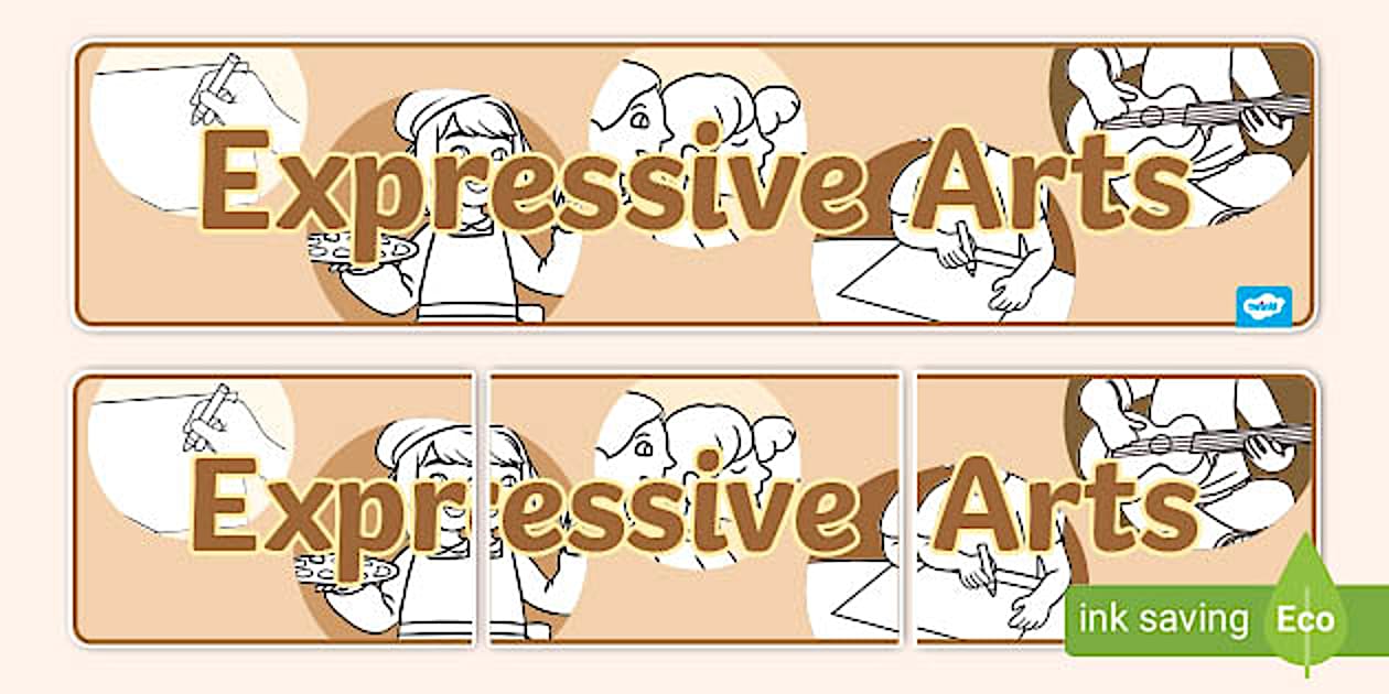 Expressive Arts Display Banner in Neutral Colours - CfE Pack