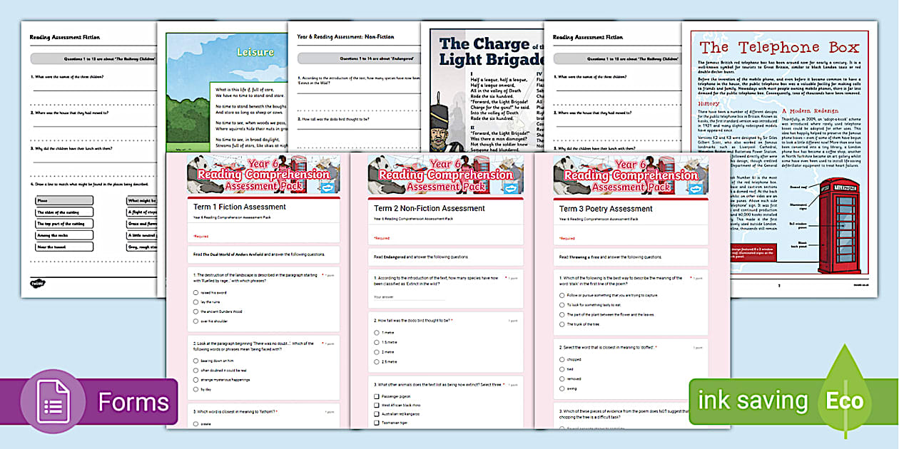 SATs Reading Comprehension Practice KS2 Pack | Year 6