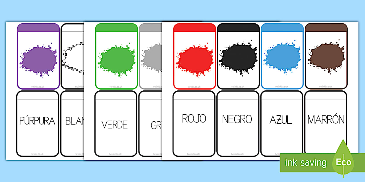 Tarjetas de emparejar: Los colores (teacher made) - Twinkl