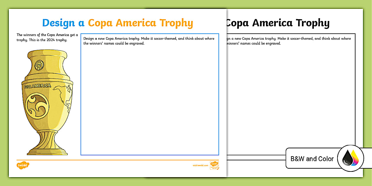 Design a Copa America Trophy Worksheet (teacher made)