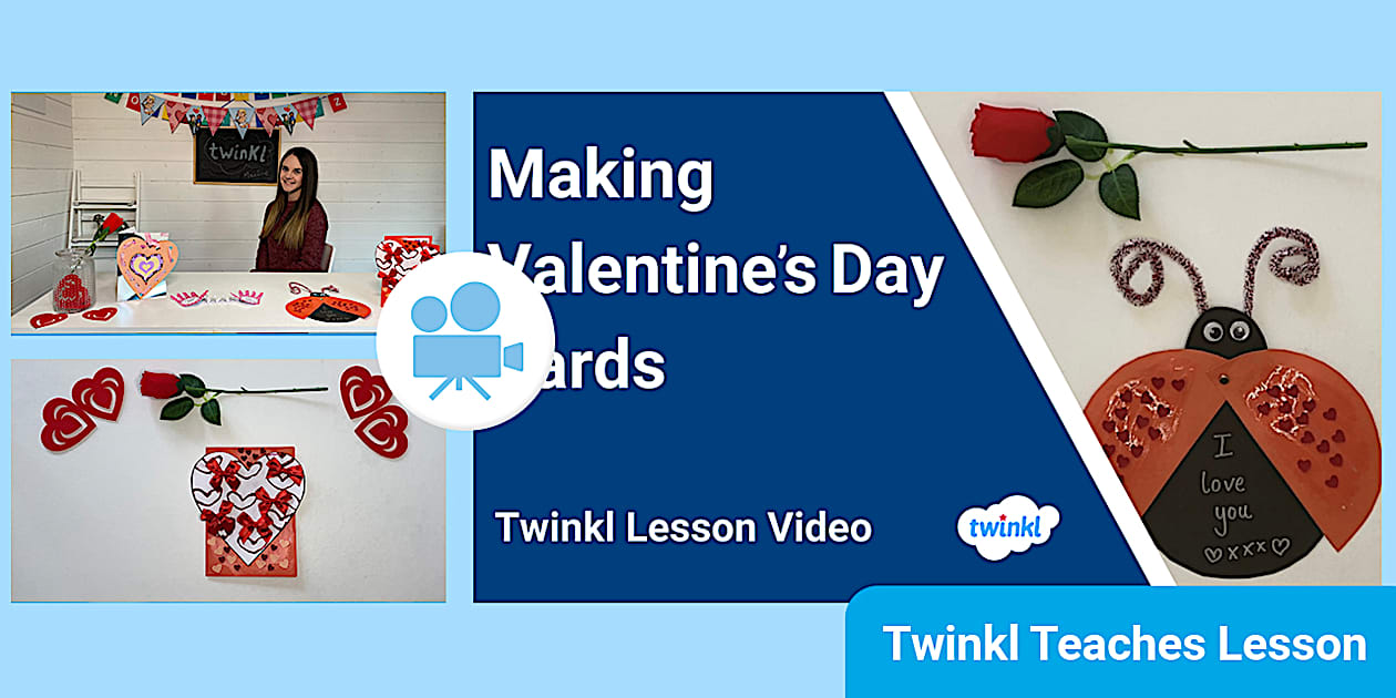 KS1 (Ages 5-7)Art Video Lesson: Making Valentine's Day Cards