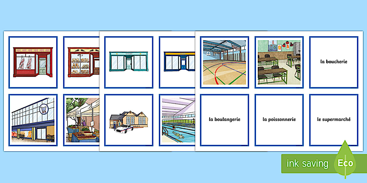 French Buildings Snap Card Game - Twinkl