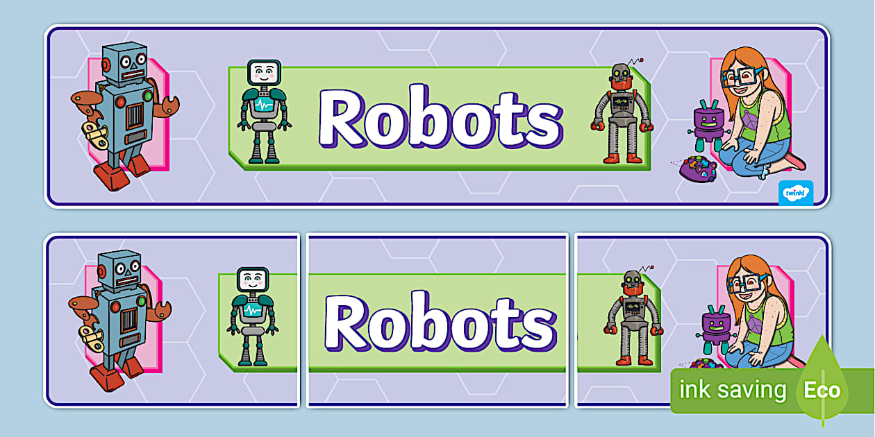 Robots Topic Display Banner - Computing UK (teacher made)