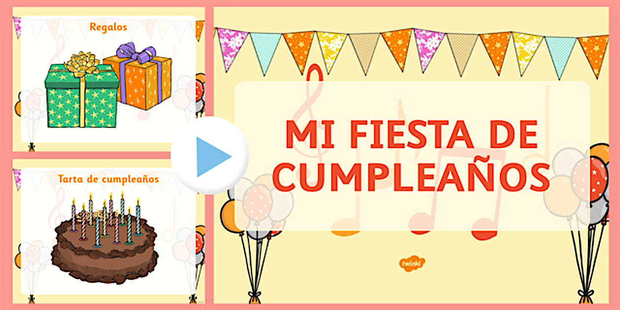 Spanish Mi Fiesta De Cumpleaños Presentation (teacher made)