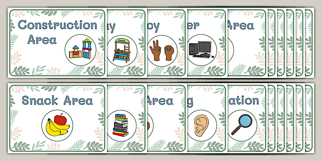 Editable Botanical-Themed Continuous Provision Signs