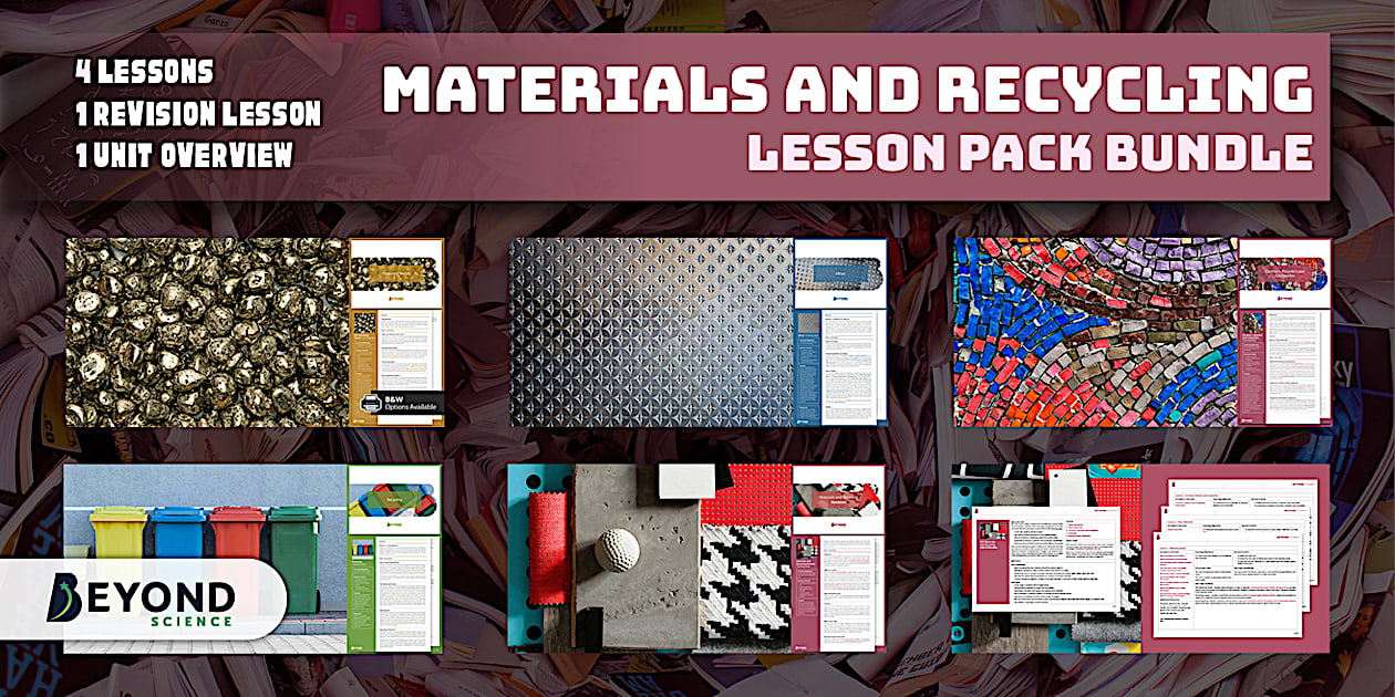 KS3 Materials and Recycling Lesson Pack Bundle