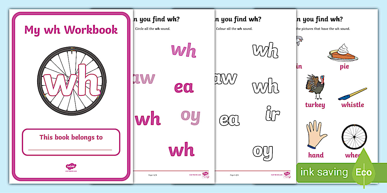 Phase 5 wh Grapheme Workbook (teacher made) - Twinkl