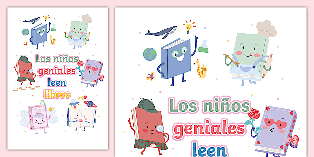 Póster: Los niños geniales leen libros