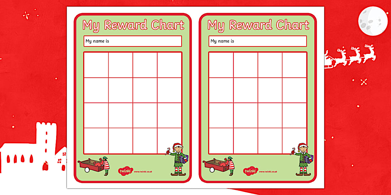 Elf Themed Reward Chart