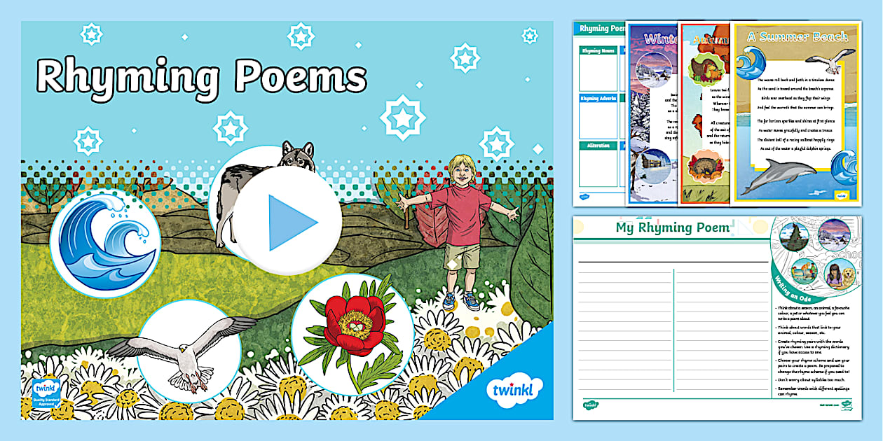 Teaching Rhyme within Poetry Resource Pack to use in class.