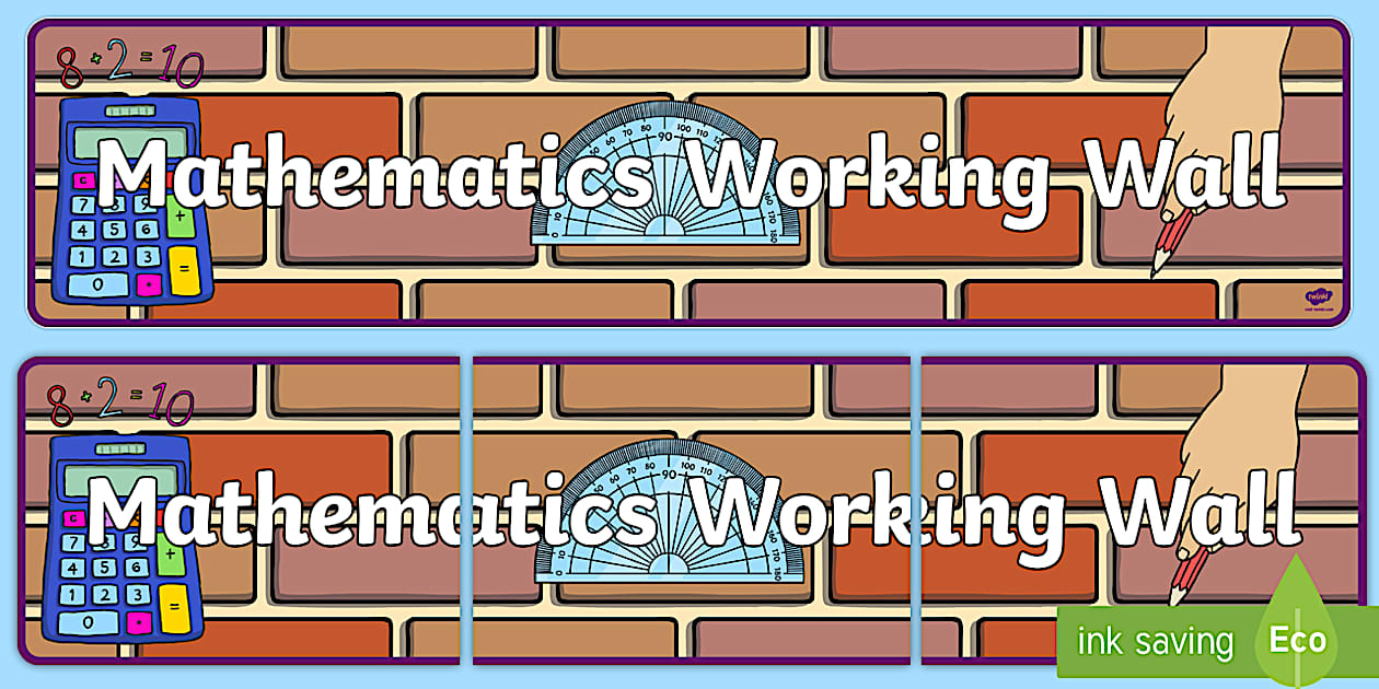 Mathematics Working Wall Display Banner - Maths Working Wall Display Banner