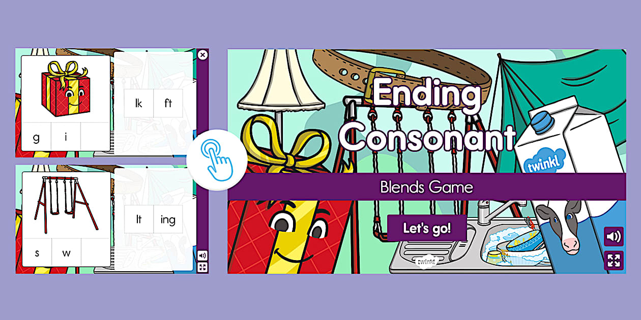Ending Consonant Blends Interactive Game| Twinkl USA