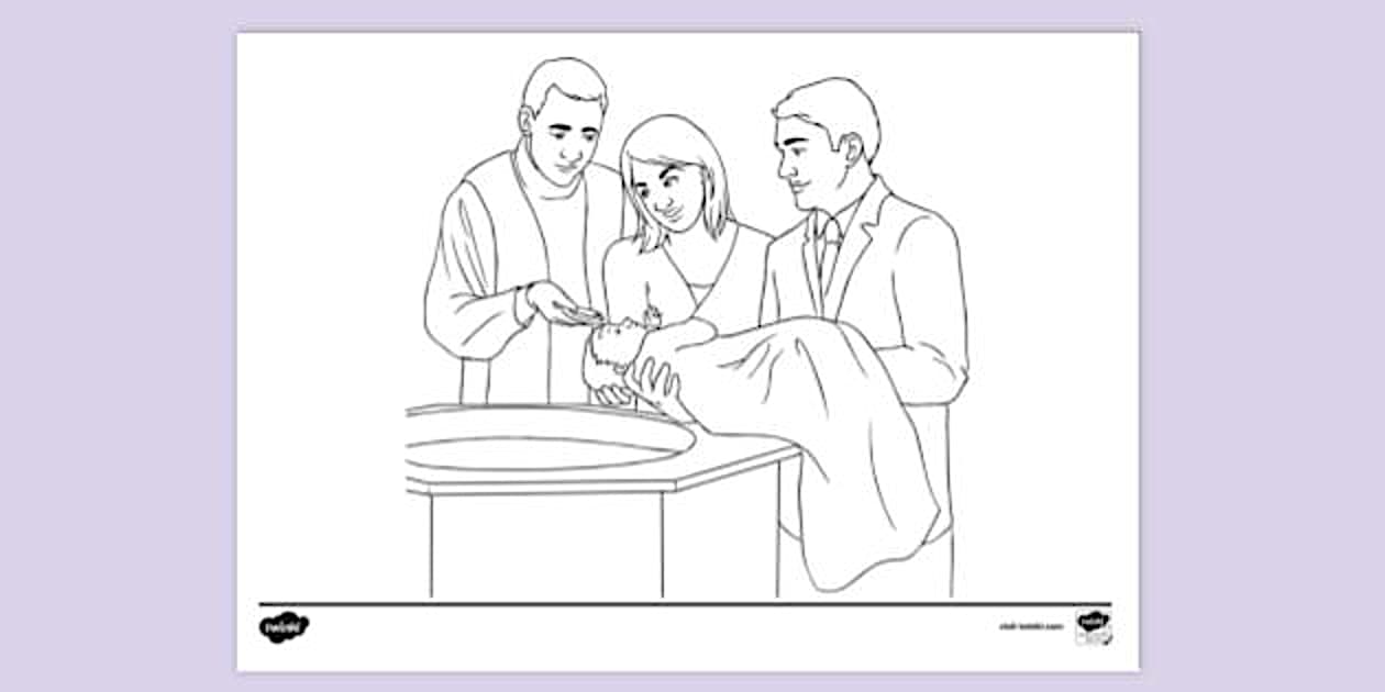 Baptism Colouring Page | Printable (teacher made) - Twinkl