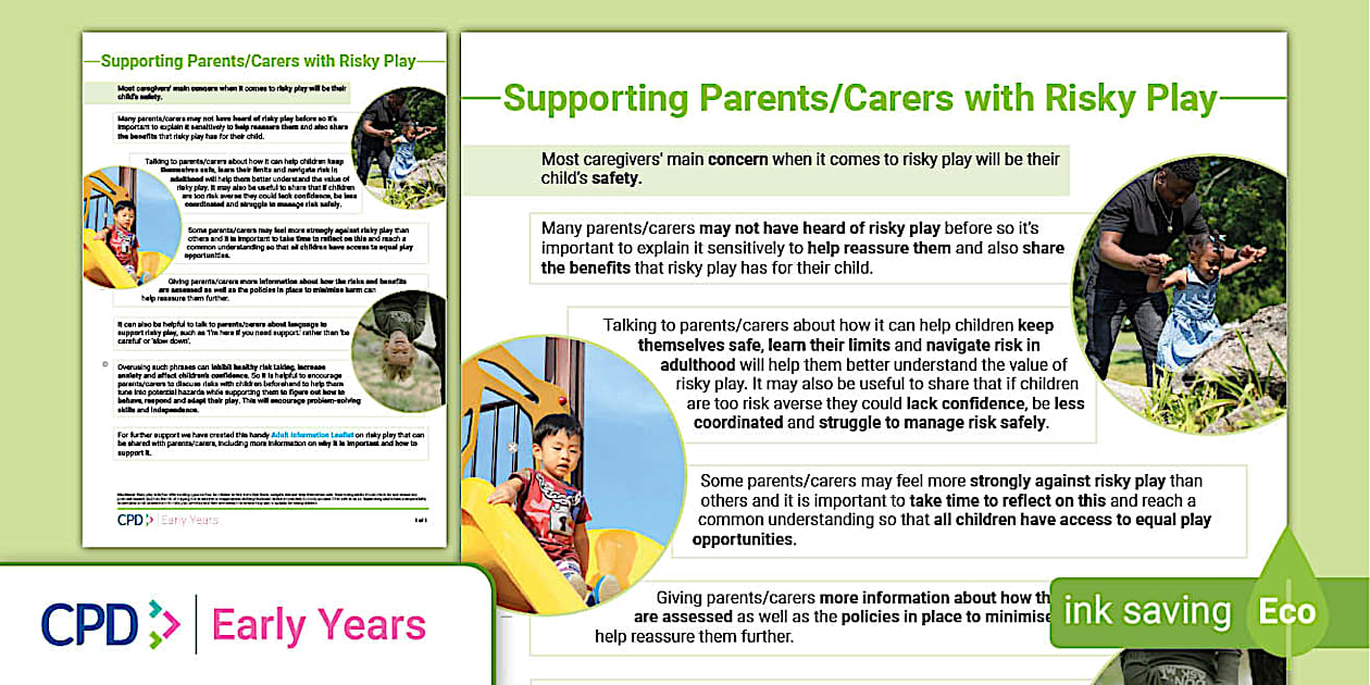 Supporting Parents/Carers with Risky Play - CPD - Twinkl