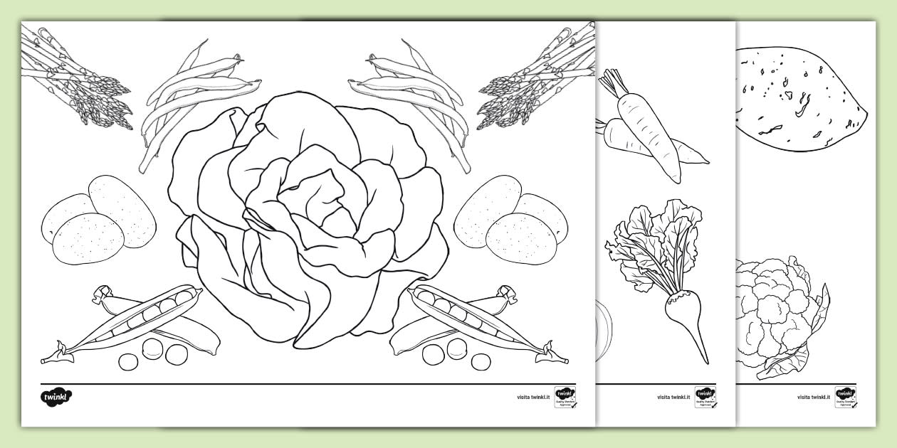 * NEW * Foglio da colorare: Verdure - Twinkl Art - Twinkl