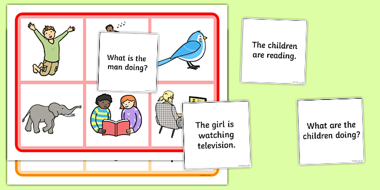 What Doing Lotto Bingo Verb (teacher made) - Twinkl