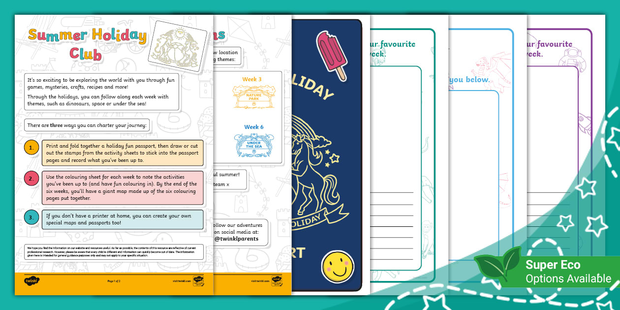 Summer Holiday Club Introduction Pack and Passport - Twinkl