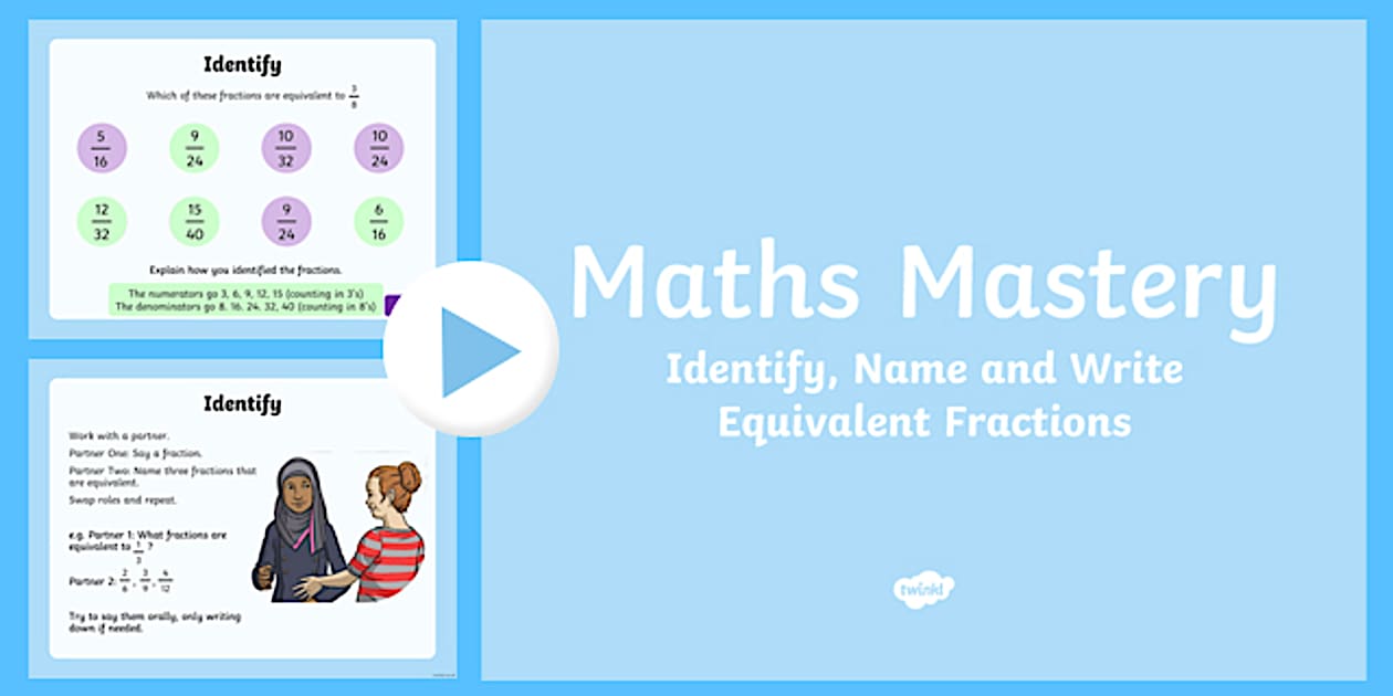 Year 5, Fractions and Decimals, Identify Name and Write Equivalent ...