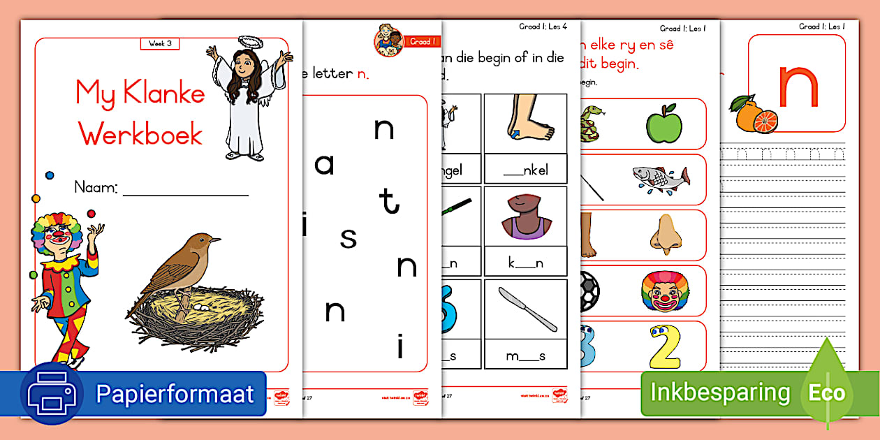 G1 Klanke-K1-e,n-Intervensieprogram-Werkboek (KABV) - Twinkl