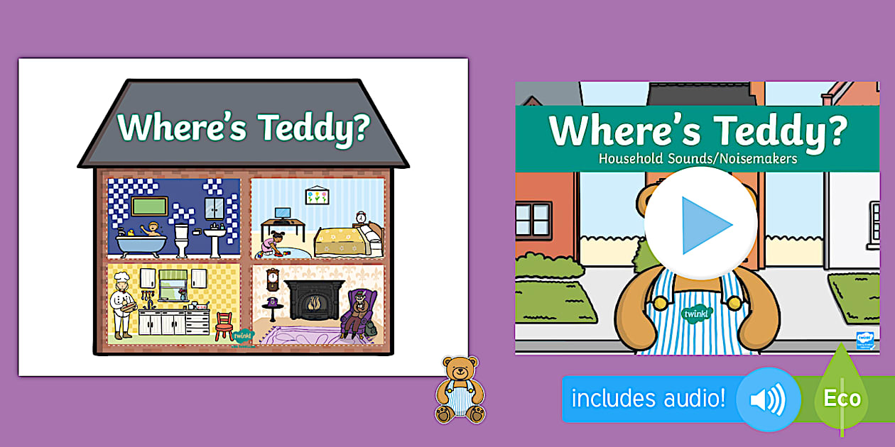 Where's Teddy? Phase 1 Phonics Games Interactive Resources