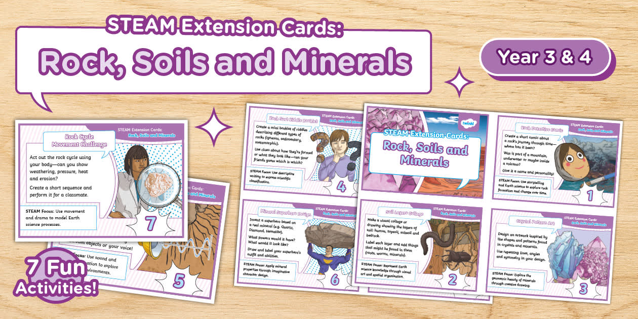 STEAM Extension Cards: Rock, Soils and Minerals