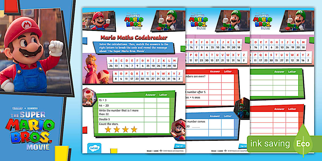 FREE! - 👉 Super Mario Bros.: Mario Maths – Codebreaker [Ages 5-7]