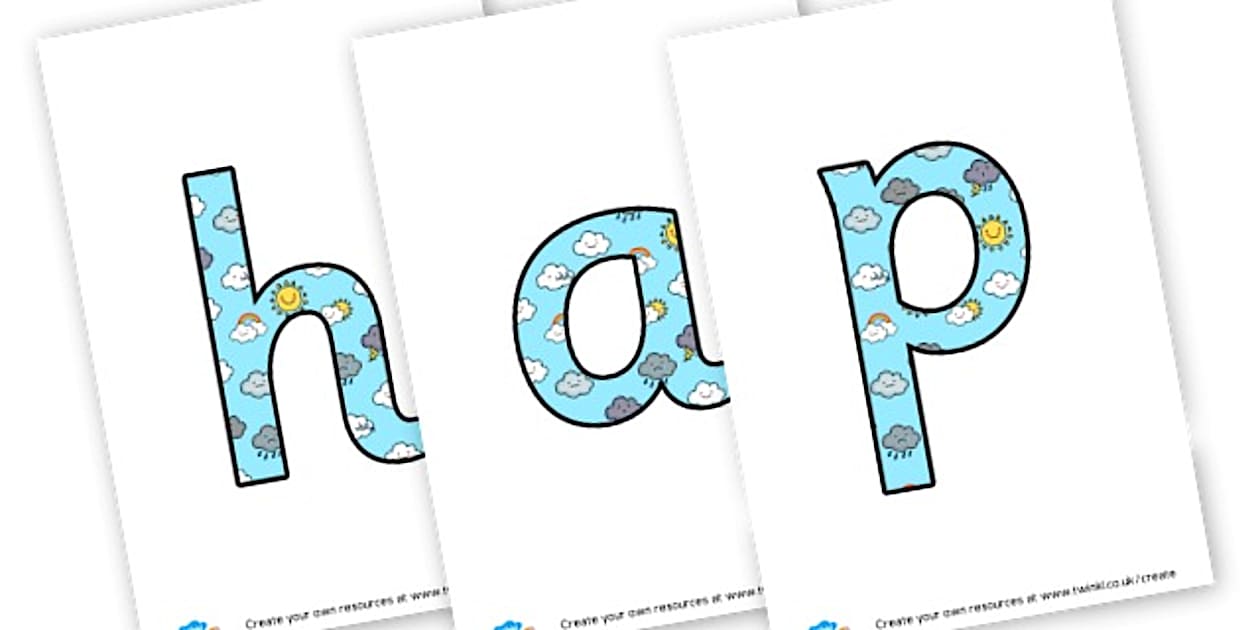 Happiness - display lettering (teacher made) - Twinkl