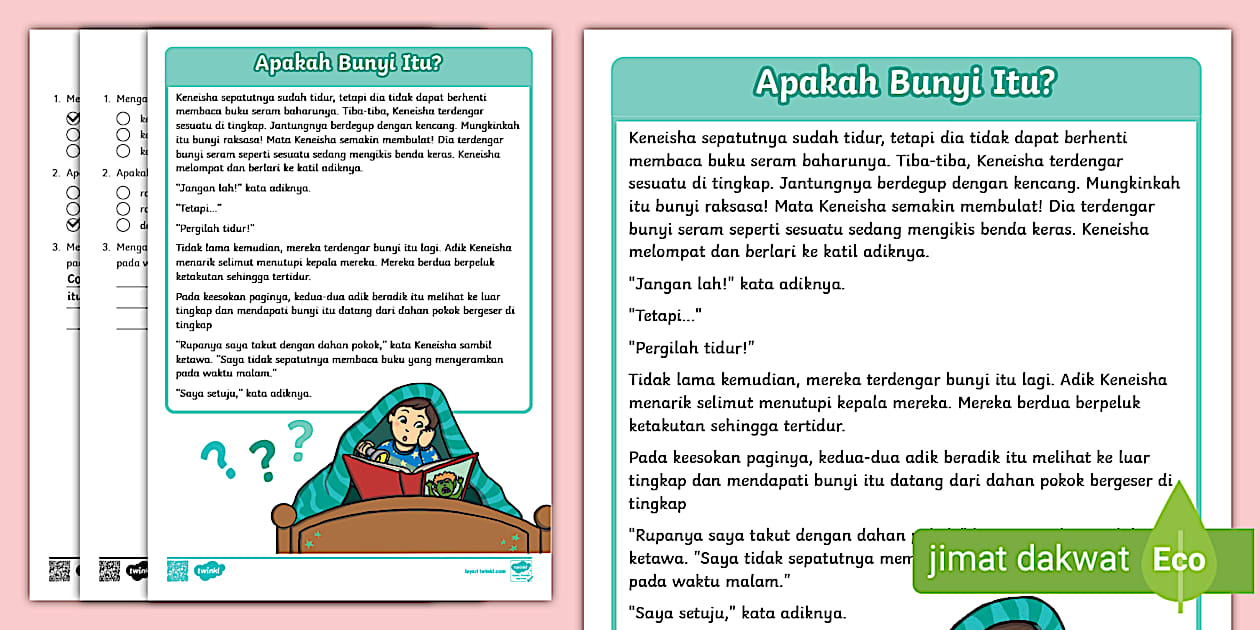 Aktiviti Pemahaman Apakah Bunyi Itu? (teacher made) - Twinkl