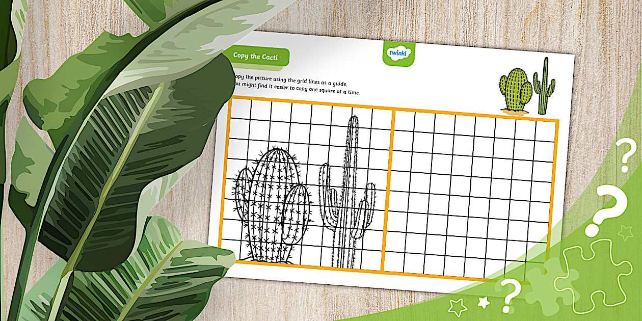 Copy the Cacti Puzzle - Kids Puzzles - Twinkl Puzzled