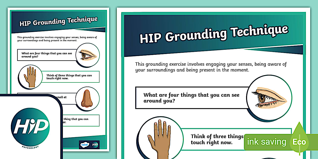 FREE! - Grounding Technique HIP Poster (Teacher-Made)