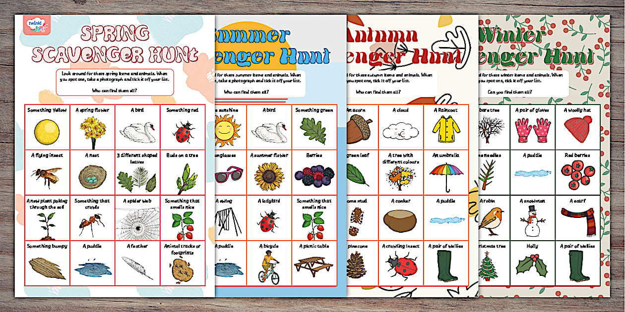 Seasonal Scavenger Hunts Pack | Twinkl Party (teacher made)
