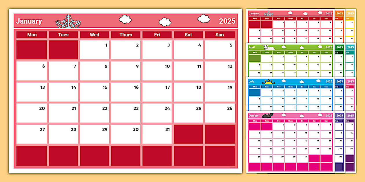Display Calendar 2025 Calendar (Teacher-Made) - Twinkl