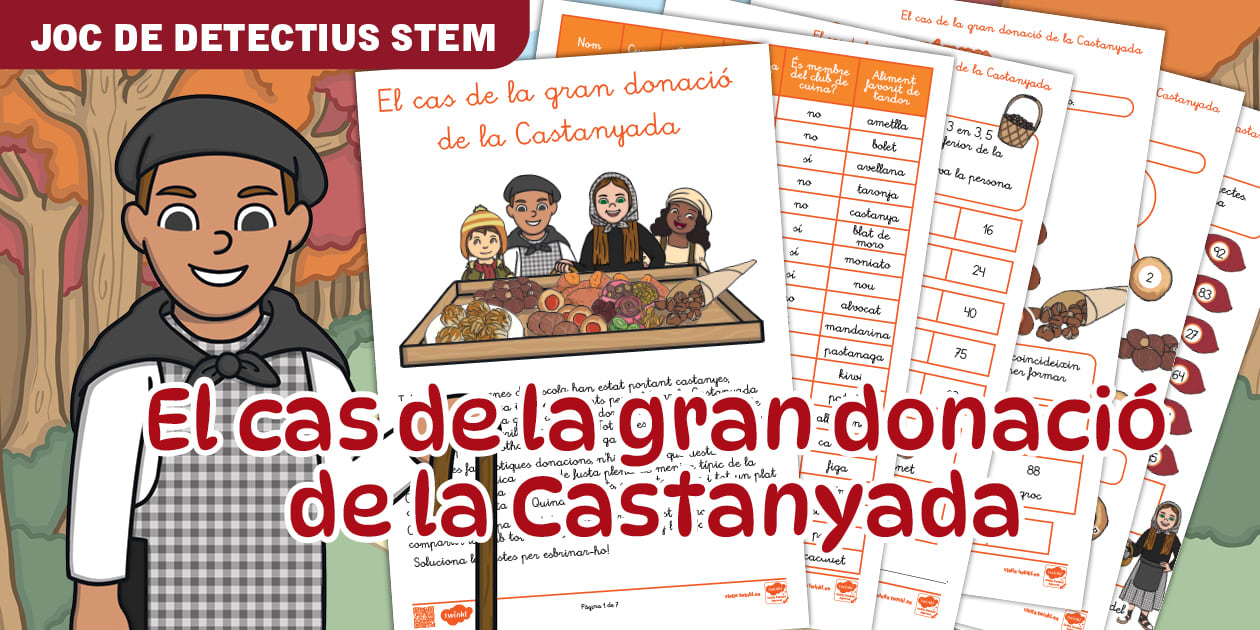 Joc de detectius STEM: El cas de la gran donació de la Castanyada - Català