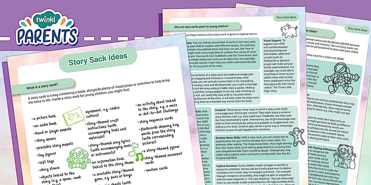 SEND Early Years Activities: Story Sack Ideas