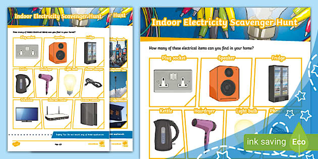 Electricity Scavenger Hunt (Teacher-Made) - Twinkl