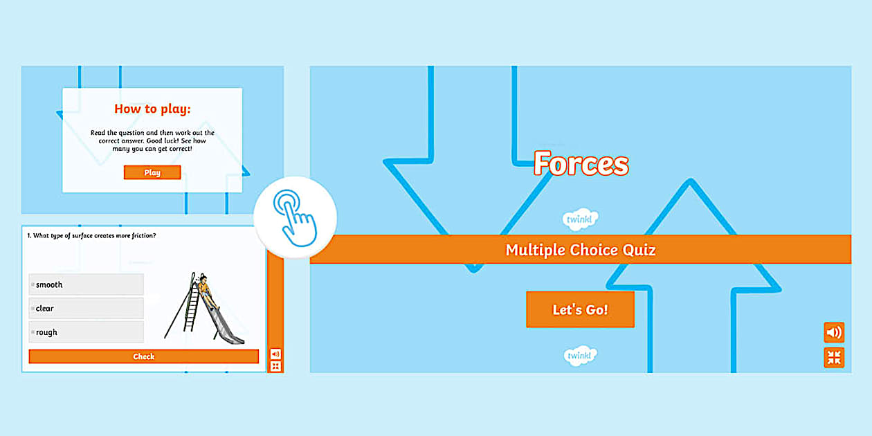 Forces Interactive Quiz (teacher made) - Twinkl