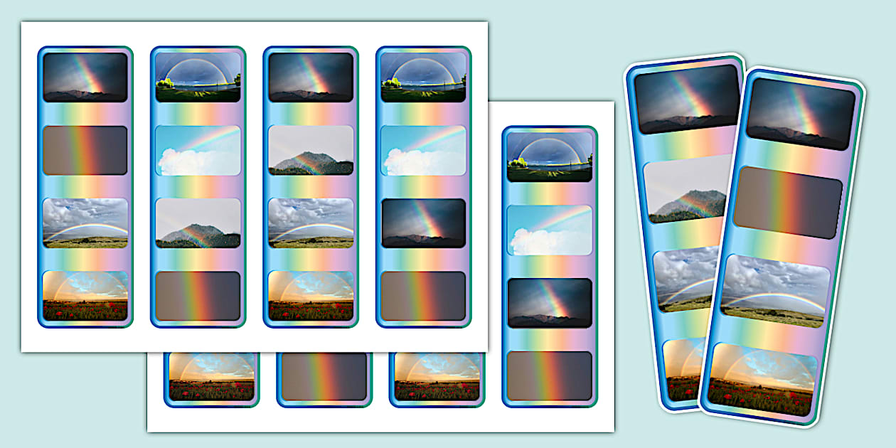 Rainbow Photo Strip Bookmarks (teacher made) - Twinkl