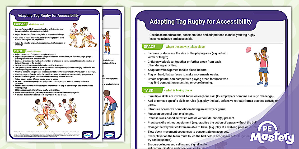 Adapting Tag Rugby for Accessibility Guidance