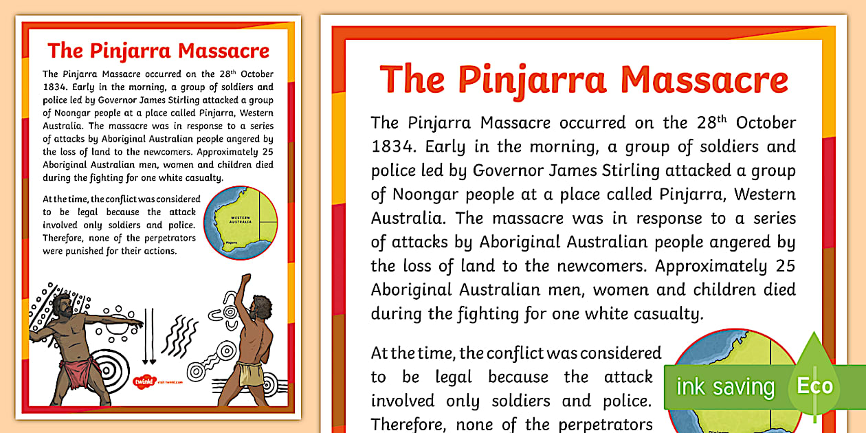 Pinjarra Massacre Display Poster