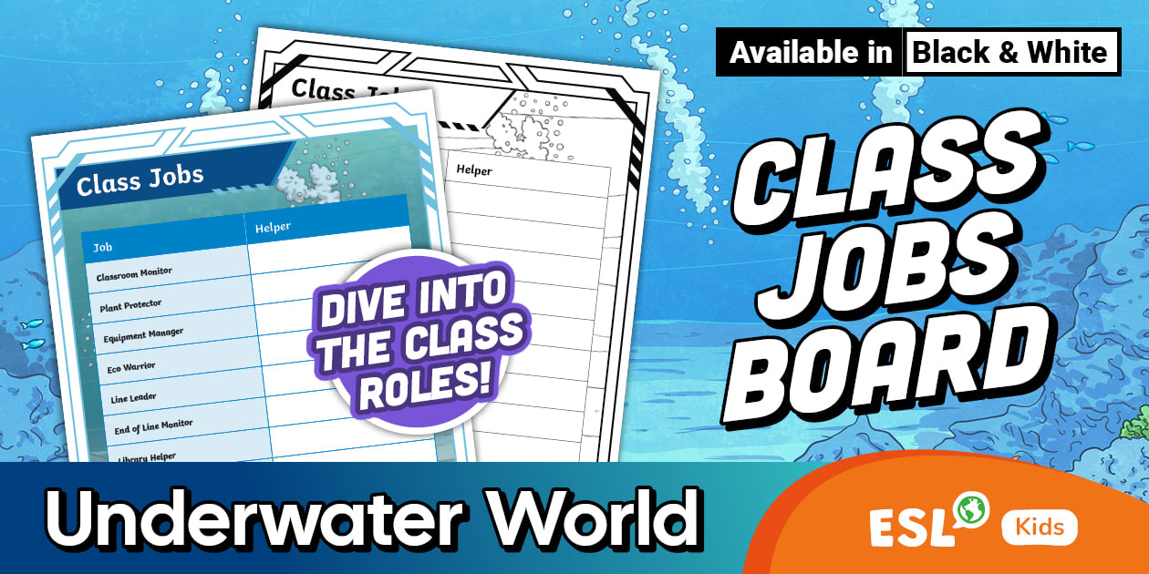 Underwater ESL Class Jobs for Kids