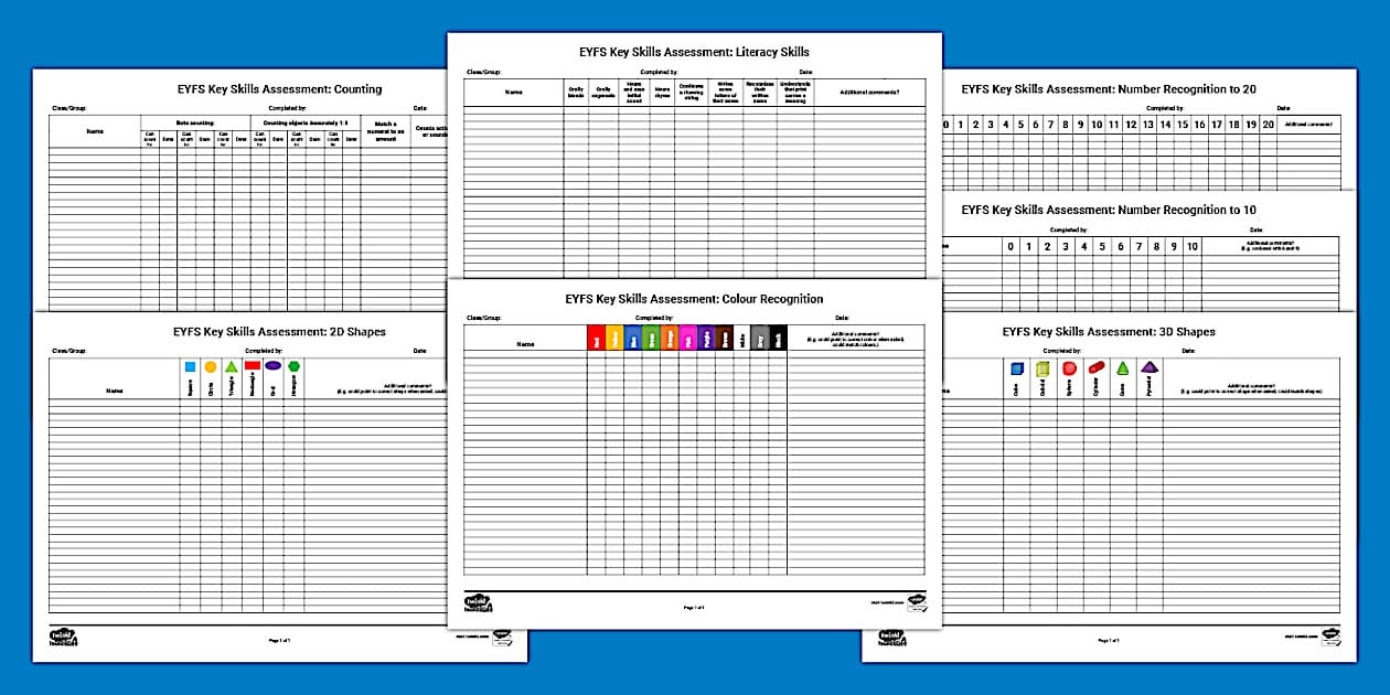 EYFS Maths and Literacy Key Skills Assessment Pack | Twinkl