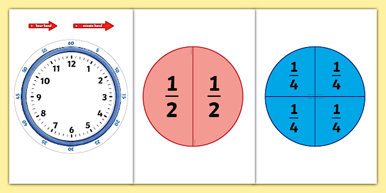 Editable Fractions of Time Teaching Activity - Twinkl