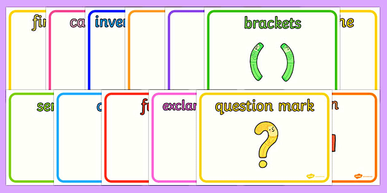 Punctuation Characters Posters | SPaG Display Resources