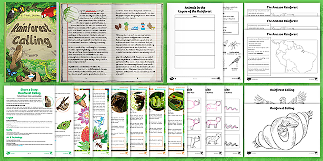 Share a Story - Rainforest eBook (7-11 Years) School Closure Pack