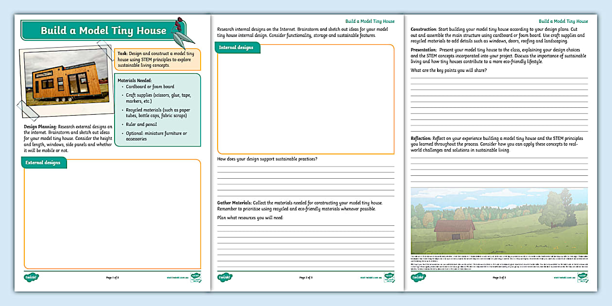 Build a Model Tiny House (STEM) (teacher made) - Twinkl