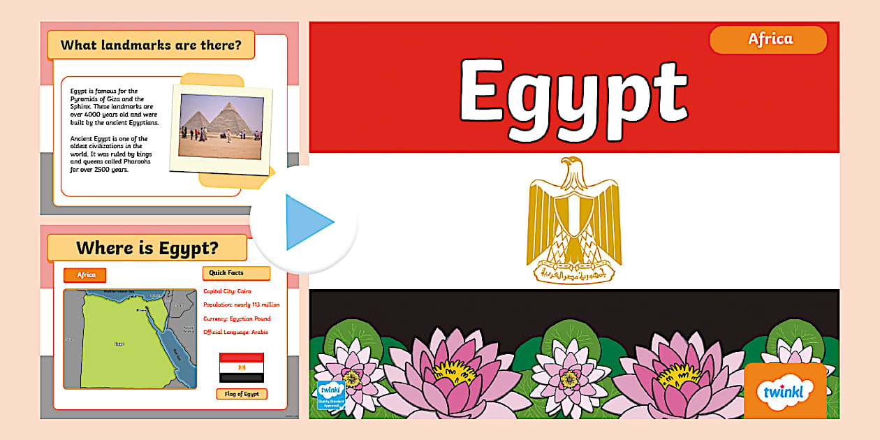 KS1 Egypt Information PowerPoint - Geography (teacher made)