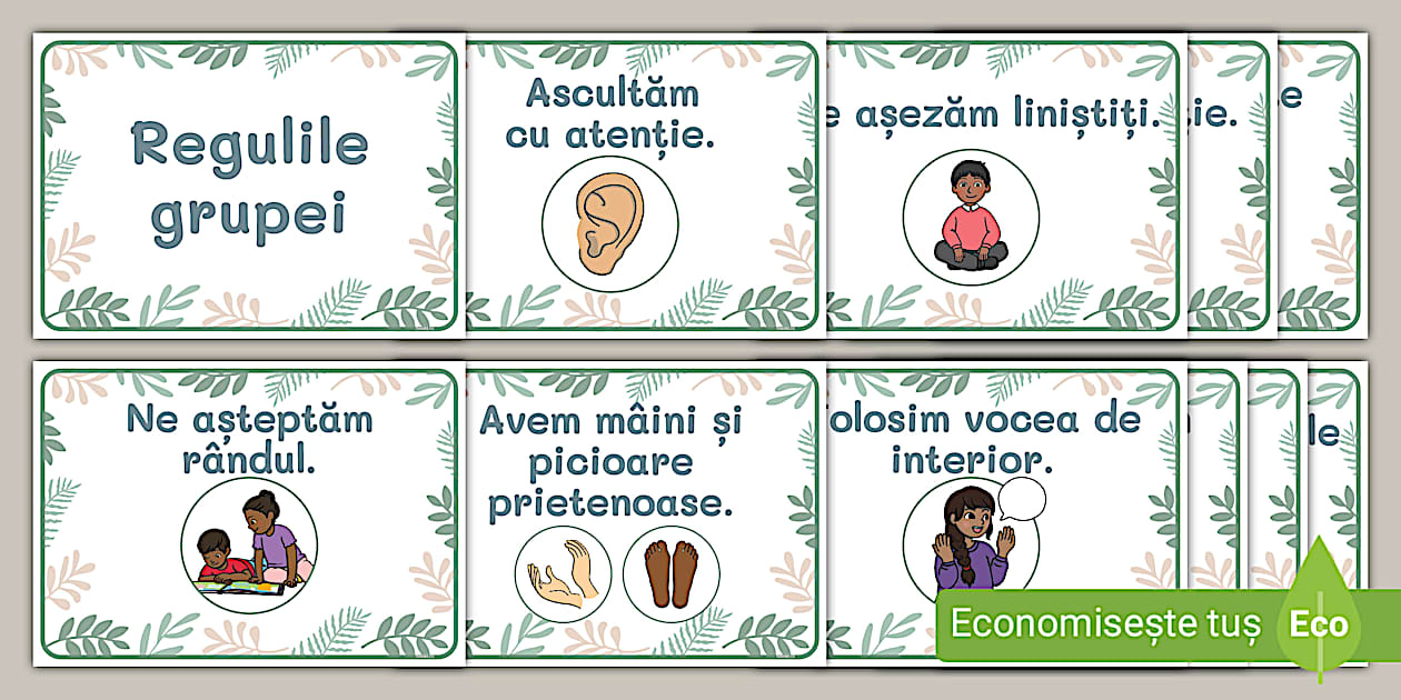Regulile grupei – Planșe cu temă botanică
