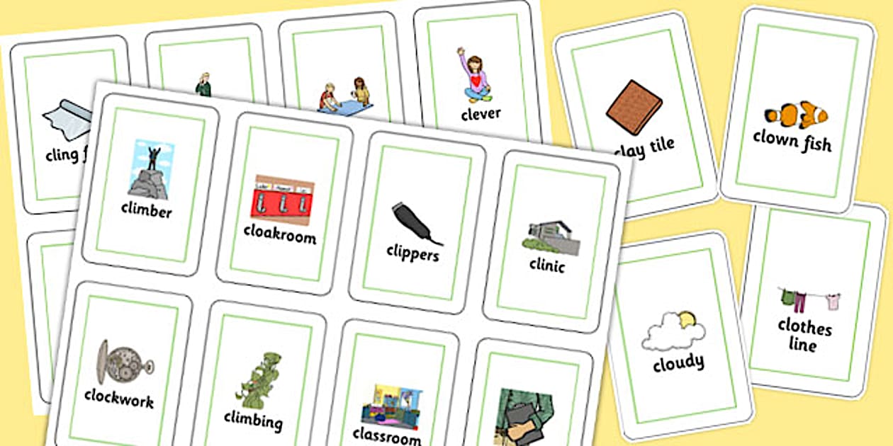 Dyslexic Two Syllable CL Flash Cards (teacher made) - Twinkl