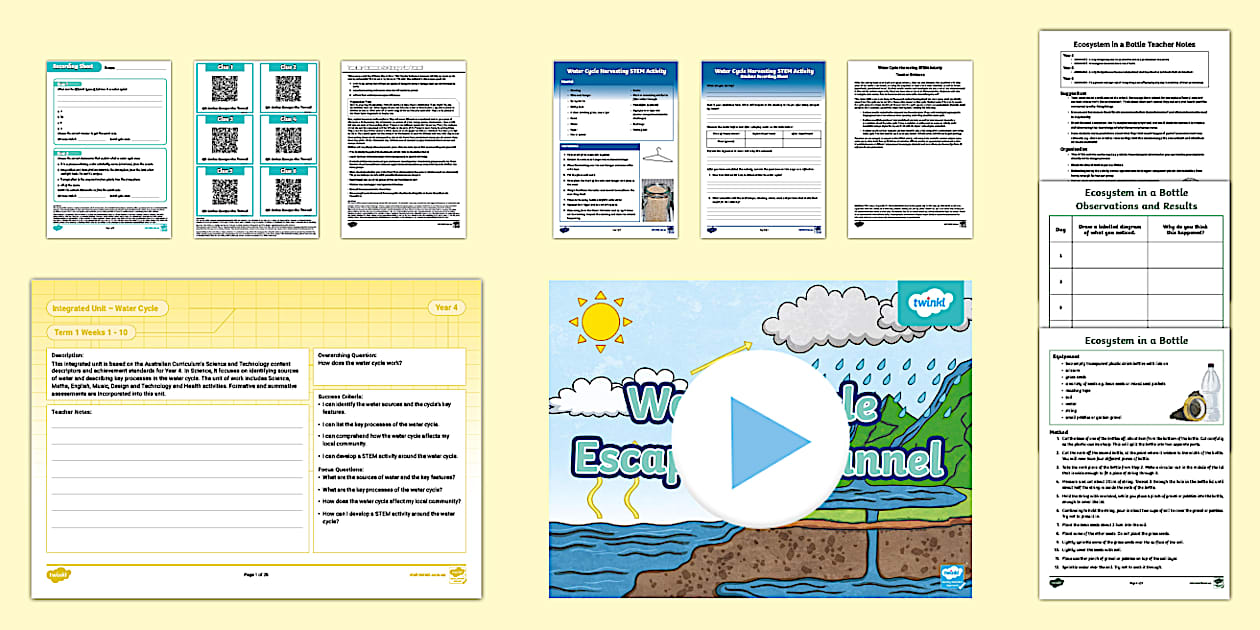 STEM IU Yr 4 Water Cycle Wk 5-6 (teacher made) - Twinkl