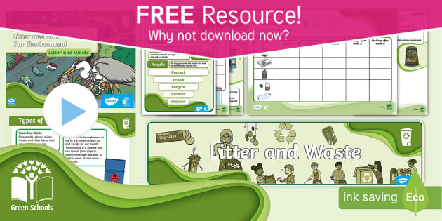 FREE! - Litter And Waste Resource Pack | Green - Schools Ireland